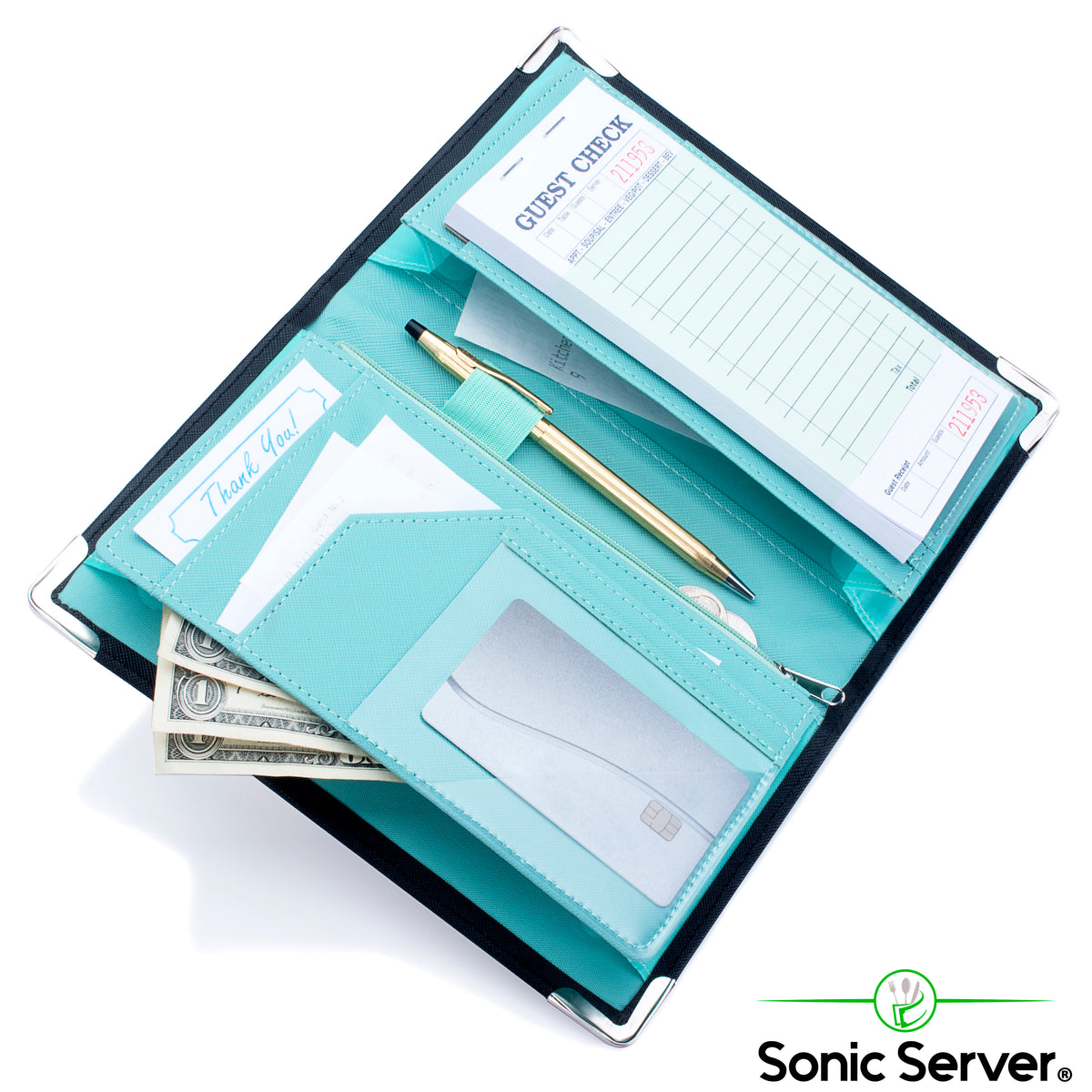 Sonic Server 5x8 11-Pocket Server Book Organizer with Double Magnetic